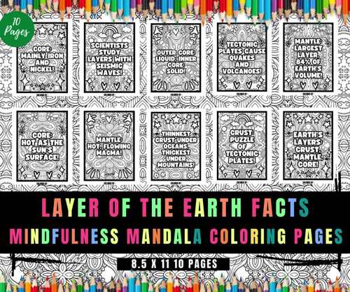 Layers Of The Earth Facts, Bulletin Board Idea Coloring Sheets, SEL ...