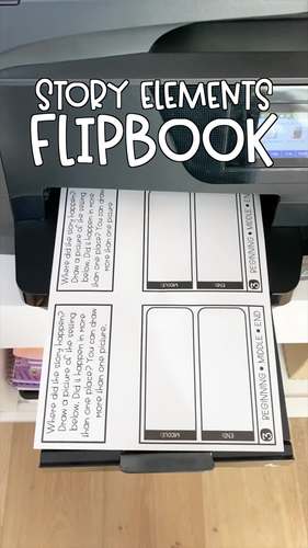 Story Elements Flip Book | English & Spanish | Elementos del Cuento