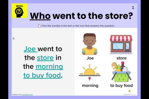 Wh Questions Interactive PDF by speechlali | TPT