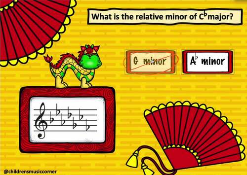 Lunar New Year Relative Major & Minor Key Signature Boom Cards™