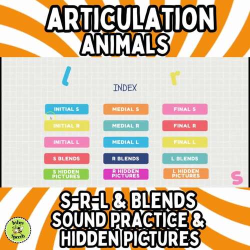 Articulation S R L and Blends Digital Activity by Ivybee Speech | TPT