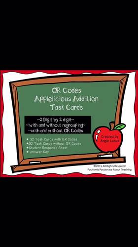 Addition Task Cards: QR Codes (with and without regrouping) | TpT