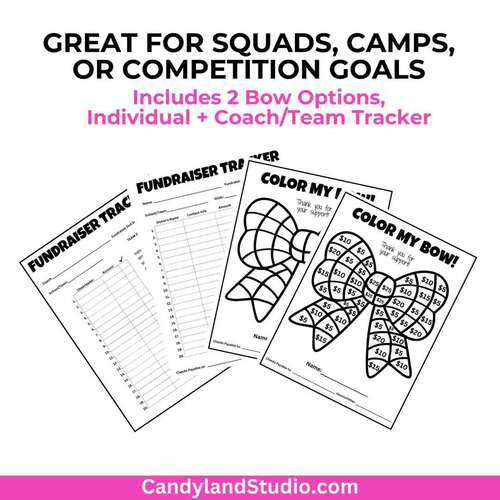 Color Fill My Bow Fundraiser | Cheerleading Squad Coach/Team ...