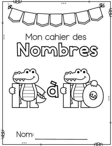 FRENCH & ENLISH Math Numbers Worksheets Number Sense Writing Numbers 1- 10