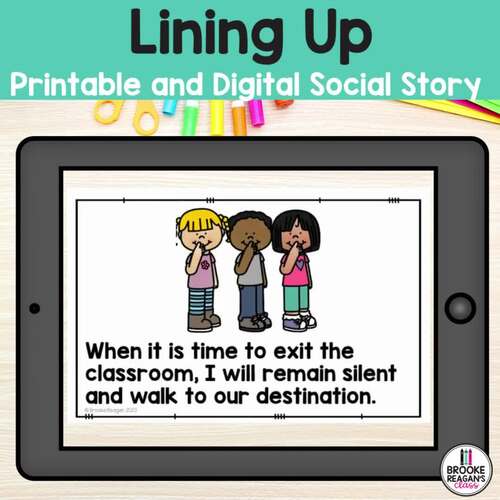 Social Story: Lining Up Activities, Visuals, and Social Script by ...