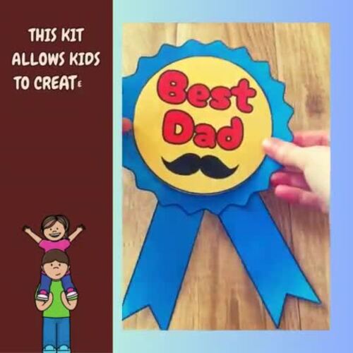 Father's Day Badge Craft Activity by Miras Store | TPT