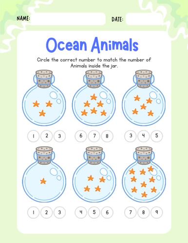 How many? Counting Numbers to 10 / Preschool &Kindergarten Worksheets
