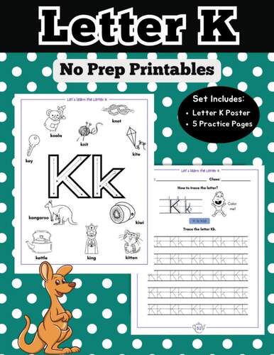 Letter K No Prep Printable / Letters Worksheets / Alphabet Activity by ...