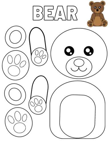 Printable Cut and Paste Animal Activity Crafts, Animal Coloring ...