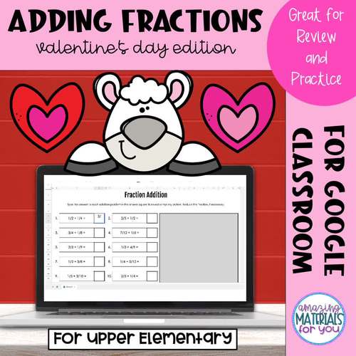 Fraction Computation BUNDLE | Valentines | TPT