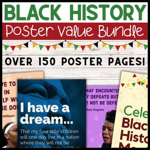 Black History Month Posters | Bulletin Board Value Bundle Classroom Decor