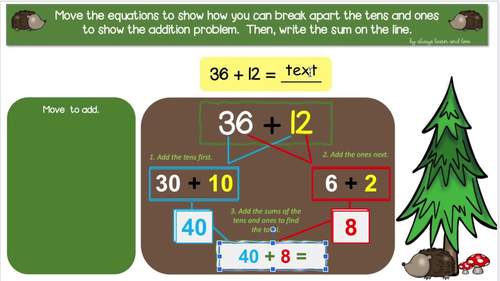 2 Digit Addition Using Tens and Ones for Google Slides™ & Seesaw™