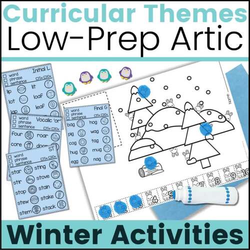 WINTER Themed Artic Activity Pack - Articulation Phonology Apraxia ...