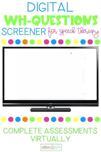 WH Questions Assessment Screener BOOM Card for Speech Therapy by Anna ...