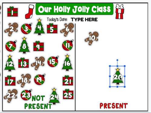 Digital Attendance Tracker for December (Winter-Themed/ Distance Learning)