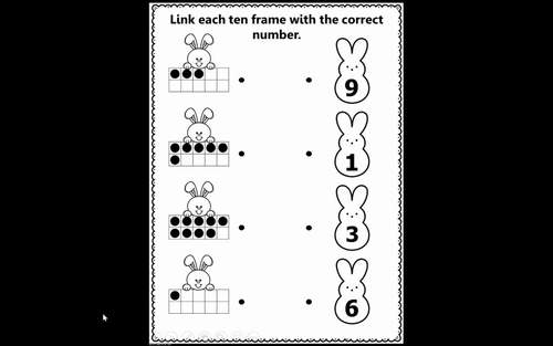 Bunny Ten Frame Math, Numbers 1-20 by Hello Hybrid Teaching | TPT