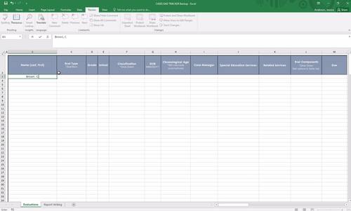 School Psychologist Excel Caseload Evaluation Report Tracker Special Ed ...