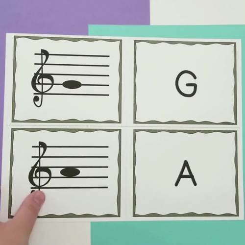 Treble Clef Music Note Name Game and Self-Correcting Flashcards | TPT