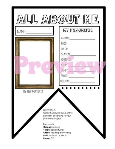 Back-to-School Personalized Pennant Flags: No Prep Activity | TPT