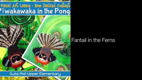 Birds in Trees Art project FANTAIL in the FERN lesson 3rd - 6th grade ...