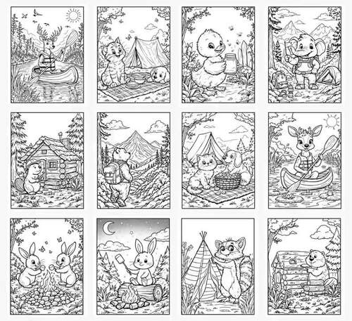Printable Coloring Pages Bundle for Kids & Adults to Enhance Focus ...