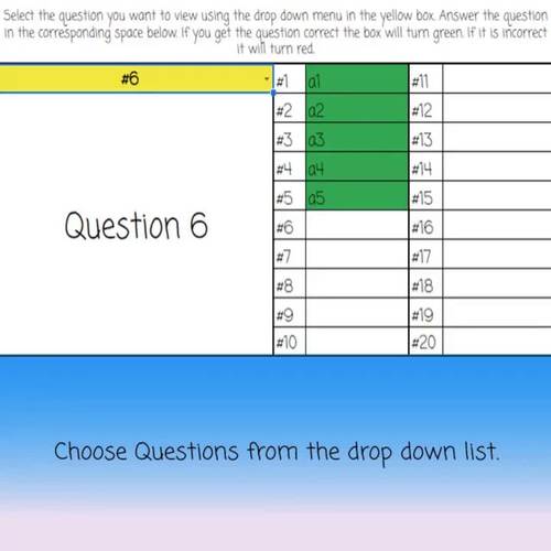 Digital Self-Checking 20 Question Template for Google Sheets | Feedback ...