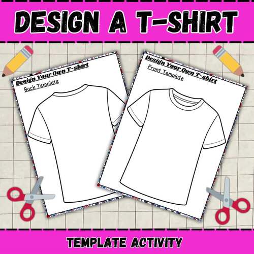 Design a T-shirt | Clothes Art Activity | Creative Drawing Templates ...
