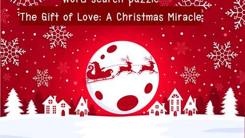 Christmas, Word search Puzzle game, Story with Christmas Eve, Printable ...