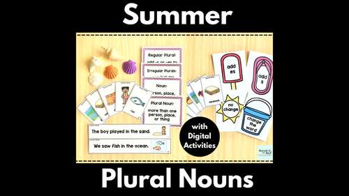 Summer Regular & Irregular Plural Noun Activities for Grammar ...