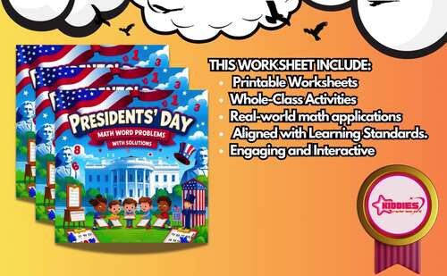 Presidents' Day Math Word Problem Activities Add, Sub, Div 3rd,4th,5th ...