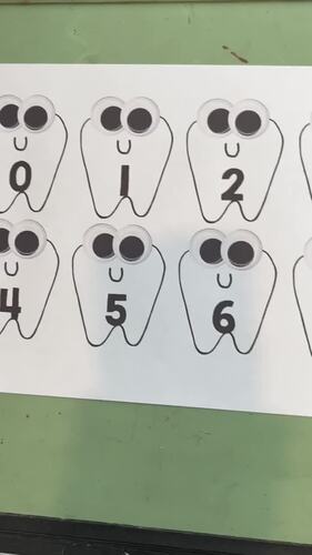 Dental Health Teeth Number Sensory Activity by Early Years in the Bluffs