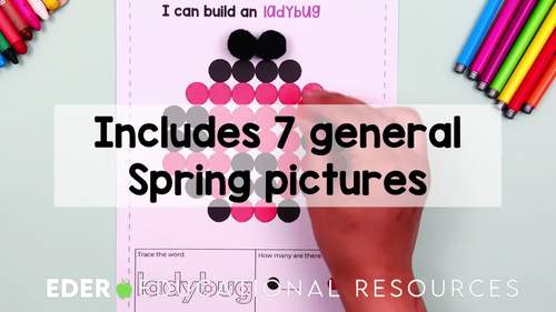 Spring and Easter Fine Motor Activity | Preschool Pom Pom Mats | Task Cards