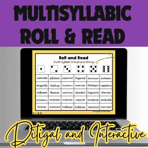 Roll & Read Multisyllabic 3-Syllable Compound Words/Sentences Digital ...