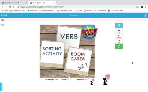Verb BOOM Cards™ Sorting Activity : Set 2 by Speech Your Mind | TpT