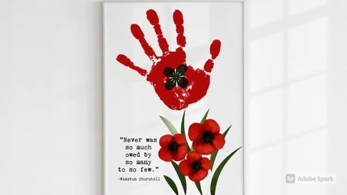 REMEMBRANCE DAY ART, DIY HANDPRINT PRINTABLE, DIY HOMESCHOOL ARTWORK