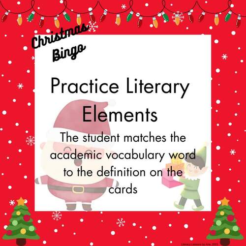 Holiday Christmas Bingo Reading Vocabulary Literacy Practice 4th and ...