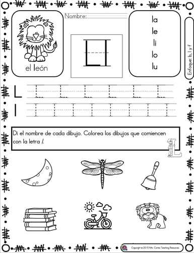 Fonética en español Set #5: Letras B, L & F by mrscortes | TPT