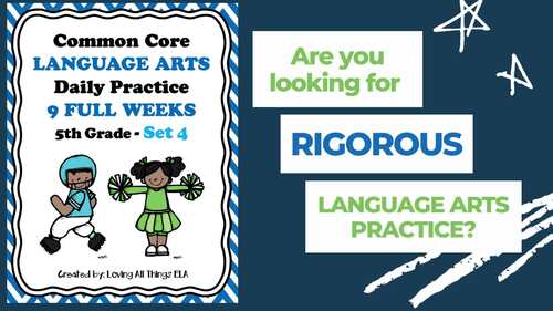 5th Grade Common Core Daily Language/ Morning Work/Spiral Review/9 ...