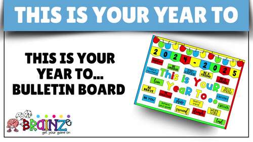 Editable New Year Bulletin Board Kit 'This is Your Year To' New Year ...
