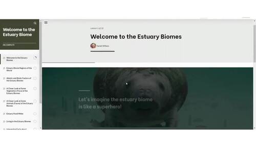 Estuary Biome Virtual Field Trip Workbook Fast Facts Unit Study Click ...