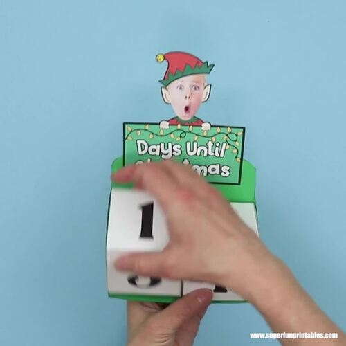 Elf Christmas Countdown Craft by Super Fun Printables | TPT