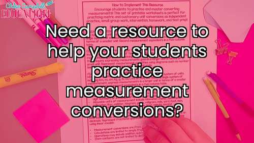 Measurement Conversions Activities and Worksheets - 5th Grade Conversions