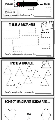 Kindergarten & Pre-Primary 2D and 3D Shape Book | Australian Curriculum ...