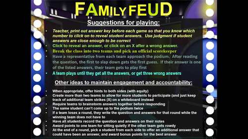 Family Feud! interactive review game: LORD OF THE RINGS TRIVIA | TPT