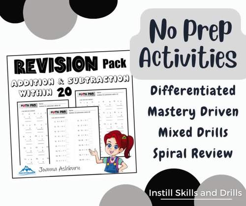 Addition and Subtraction within 20 Horizontal & Vertical Practice ...