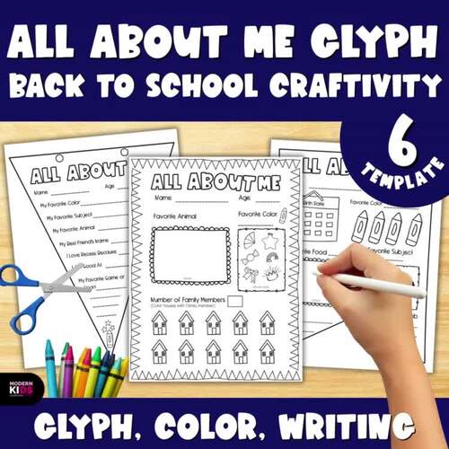 All About Me Glyph - Back to School Craftivity by ModernKids LearningPress