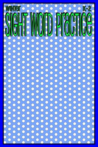 SIGHT WORD ACTIVITY Winter Coloring Pages High Frequency Words Vocabulary