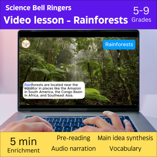 Science bell ringer video (4 min) - Rainforests - Middle school | TPT
