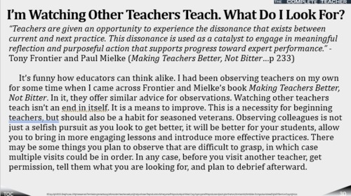 COMPLETE TEACHER Lesson 30 - I’m Watching Others Teach. What Do I Look For?