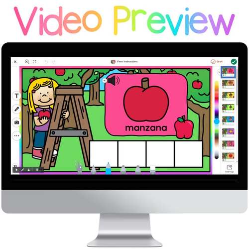 Centros de Septiembre Digital - Conteo de Sílabas by The Bilingual Rainbow
